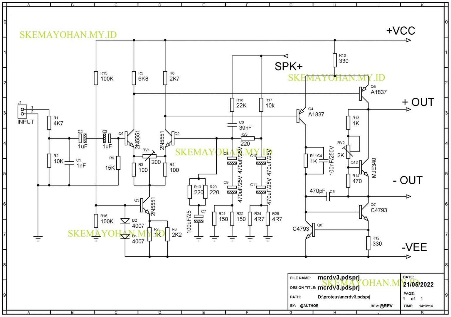 SKEMA AMPLI OMBRO MCRD V3 - AUDIO SCHEMATICS COLLECTIONAUDIO SCHEMATICS ...