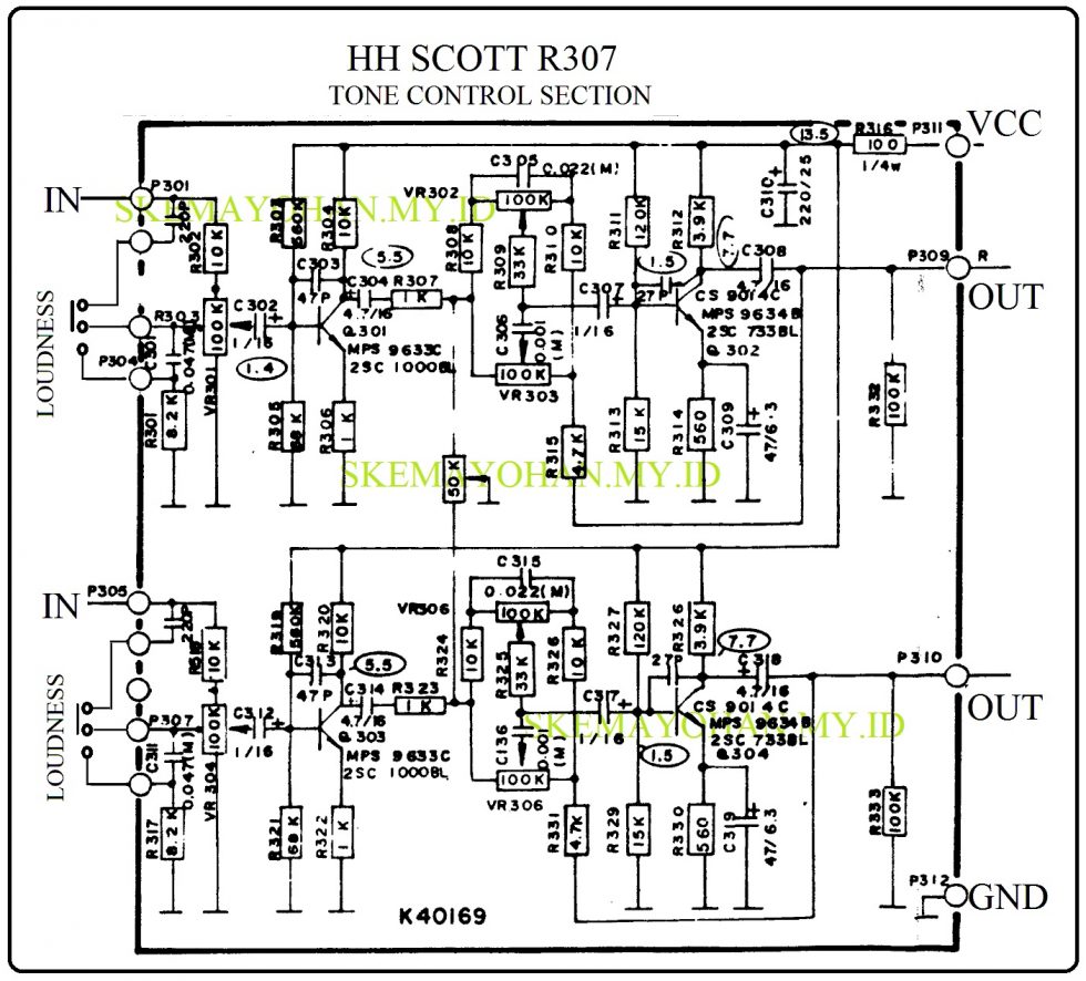 SKEMA TONE CONTROL HH SCOTT - AUDIO SCHEMATICS COLLECTIONAUDIO ...