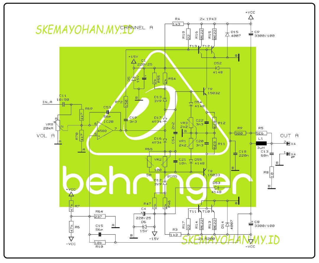 GROUNDED OUTPUT 500W BEHRINGER - AUDIO SCHEMATICS COLLECTIONAUDIO ...