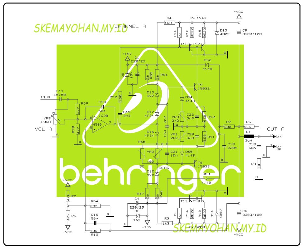 GROUNDED OUTPUT 500W BEHRINGER - AUDIO SCHEMATICS COLLECTIONAUDIO ...