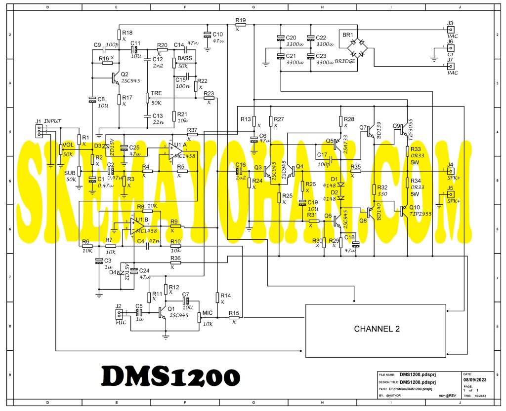 SKEMA SPEAKER AKTIF SUBWOOFER DMS1200 - AUDIO SCHEMATICS ...
