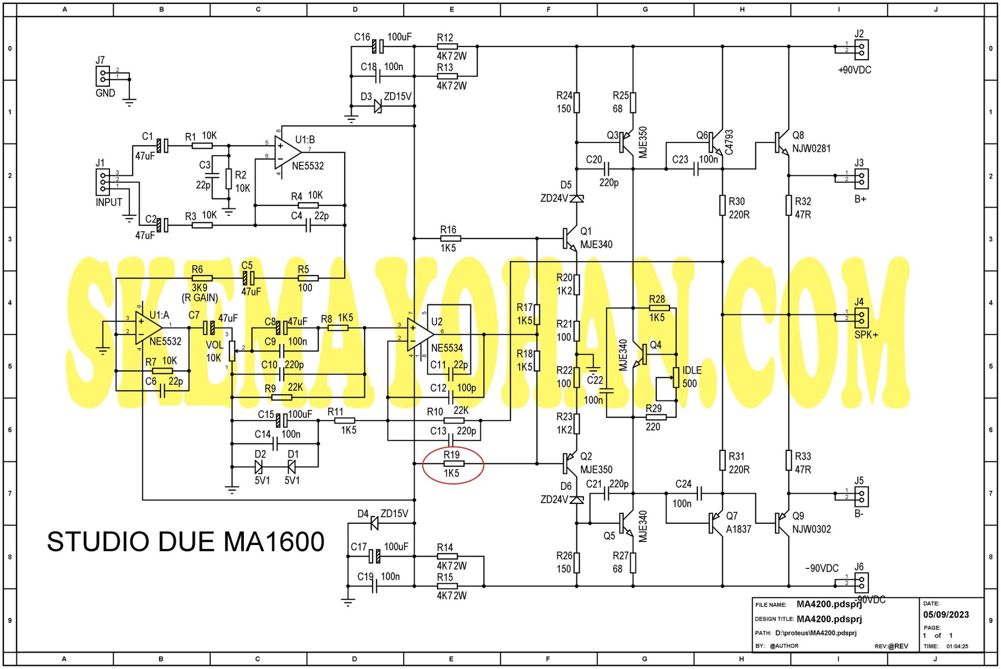 SKEMA DRIVER STUDIO DUE MA1600 - AUDIO SCHEMATICS COLLECTIONAUDIO ...